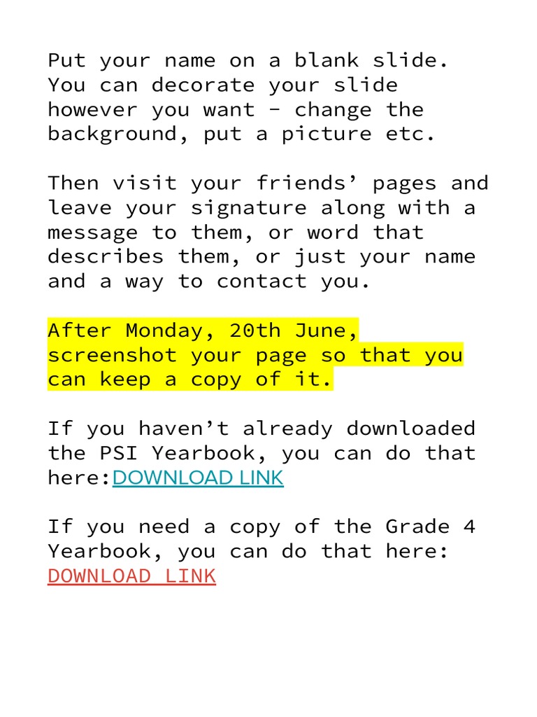 Yearbook Signing 2021-22 G4 | PDF