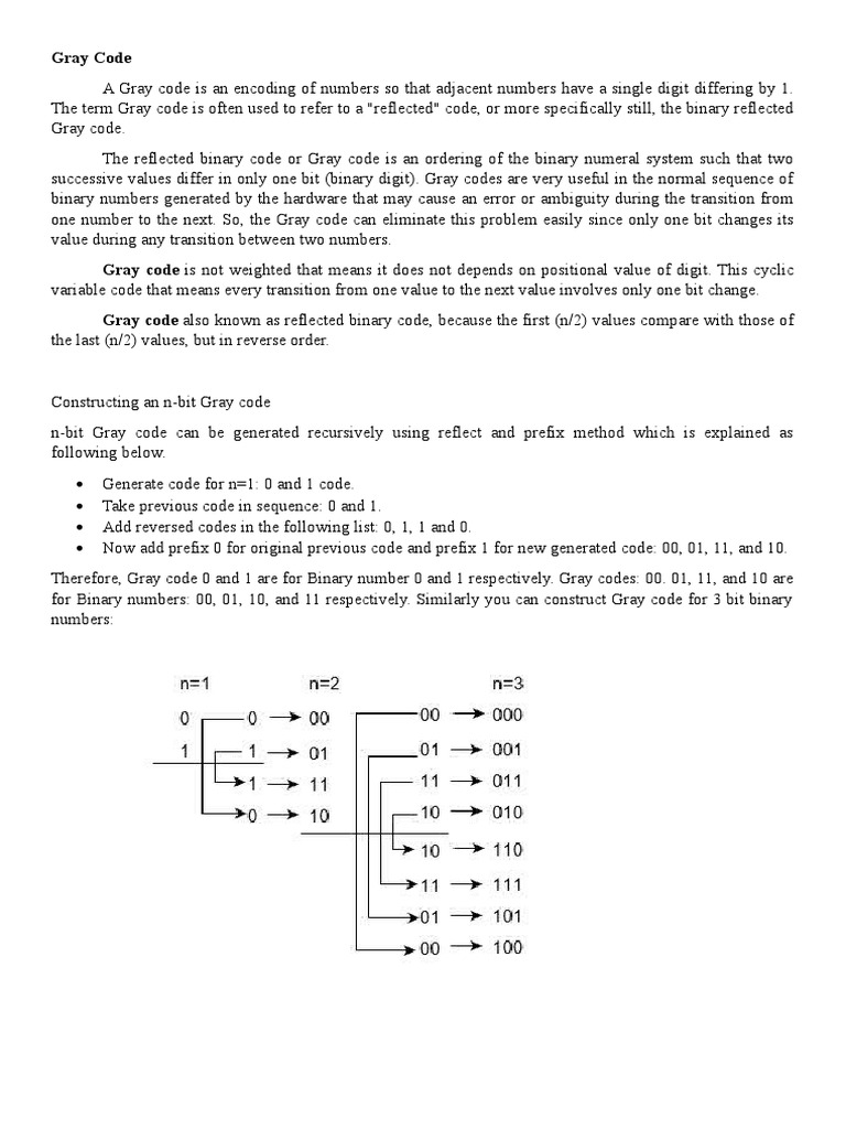 Gray Code | PDF | Theoretical Computer Science | Arithmetic