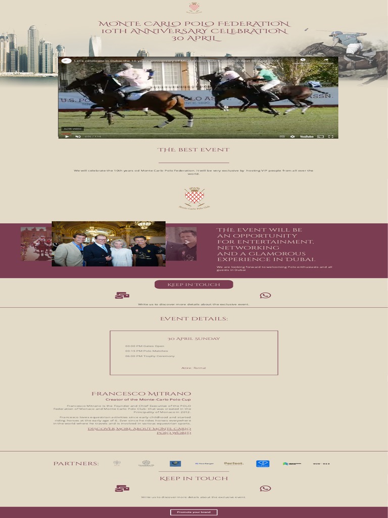 Monte Carlo Polo - Global Federations Cup | PDF | Entertainment | Horses