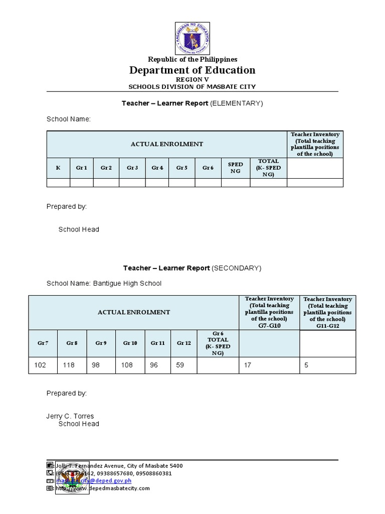 Teacher Learner Report | PDF | Teaching | Behavior Modification