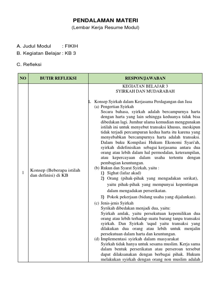 LK - Resume Pendalaman Materi PPG 2023-KB 3 | PDF