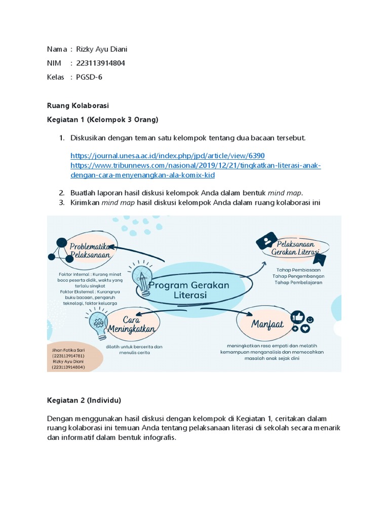 Ruang Kolaborasi Dan Demonstrasi Literasi Dasar Topik 1 | PDF | Ilmu Sosial | Seni