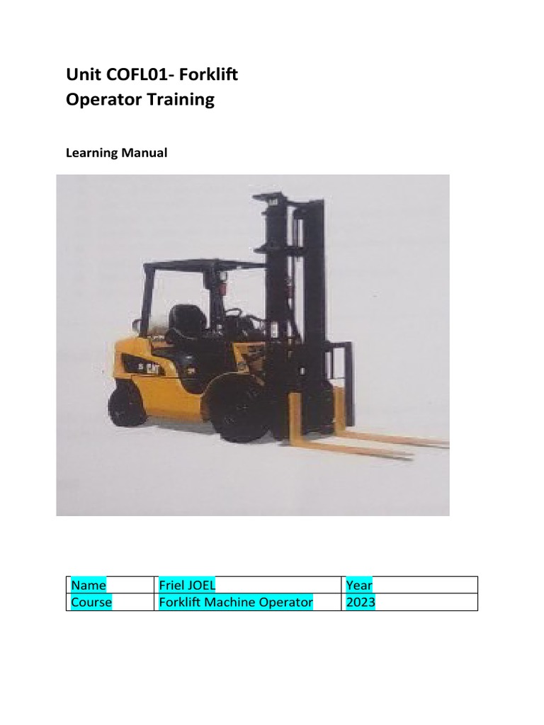 Forklift Manual | PDF | Forklift | Clutch