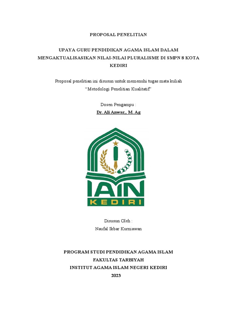 Proposal Penelitian Naufal Ikbar Kurniawan | PDF