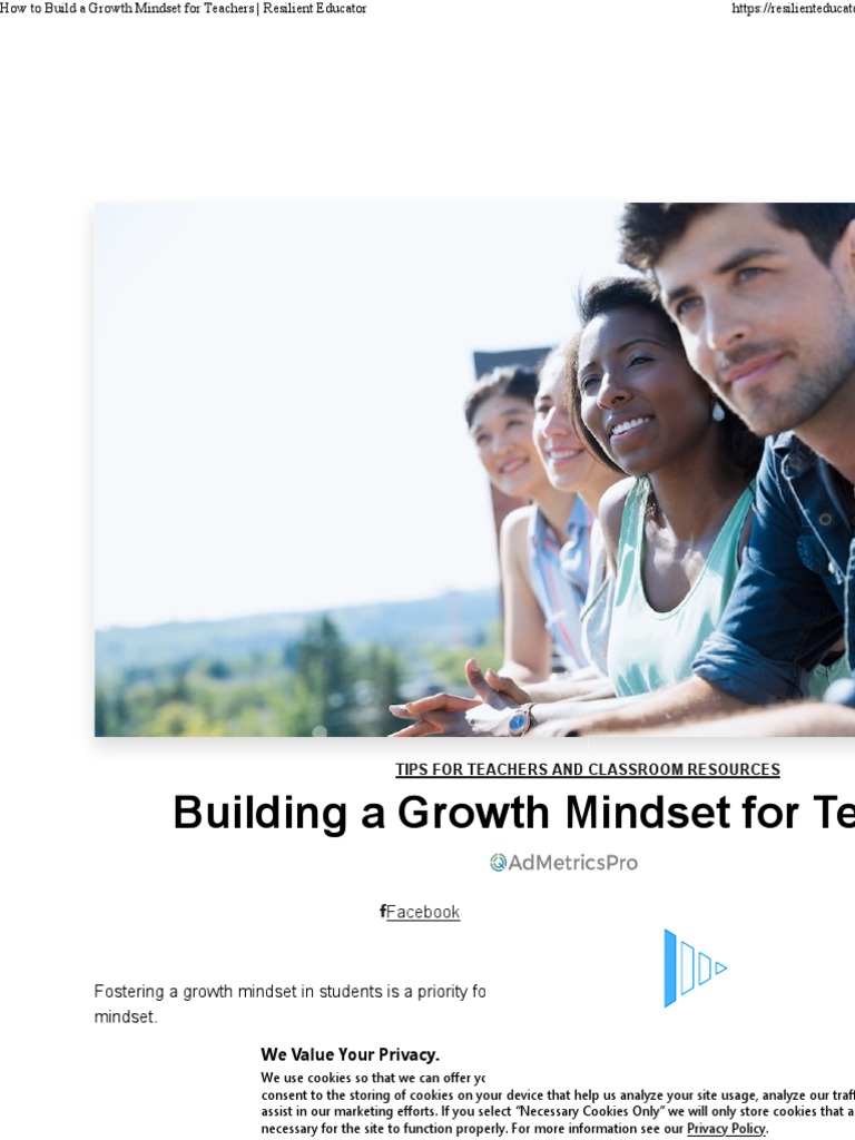 how to build a growth mindset for teachers resilient educator | PDF