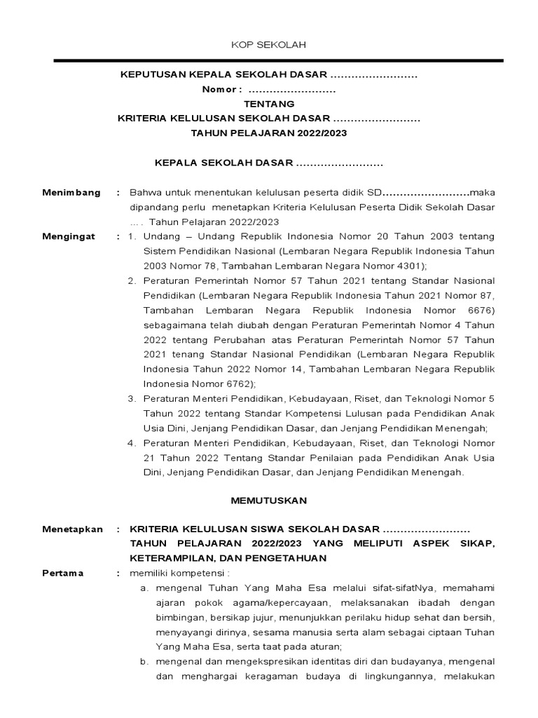 CONTOH SKL TAPEL 2022-2023 REVISI 9 MARET_rev | PDF