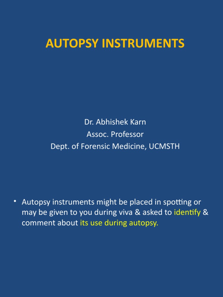 Autopsy Instruments | PDF