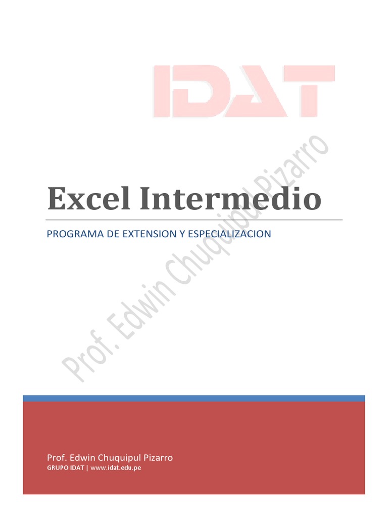 Manual Excel Intermedio | PDF | Matriz (Matemáticas) | Hoja de cálculo