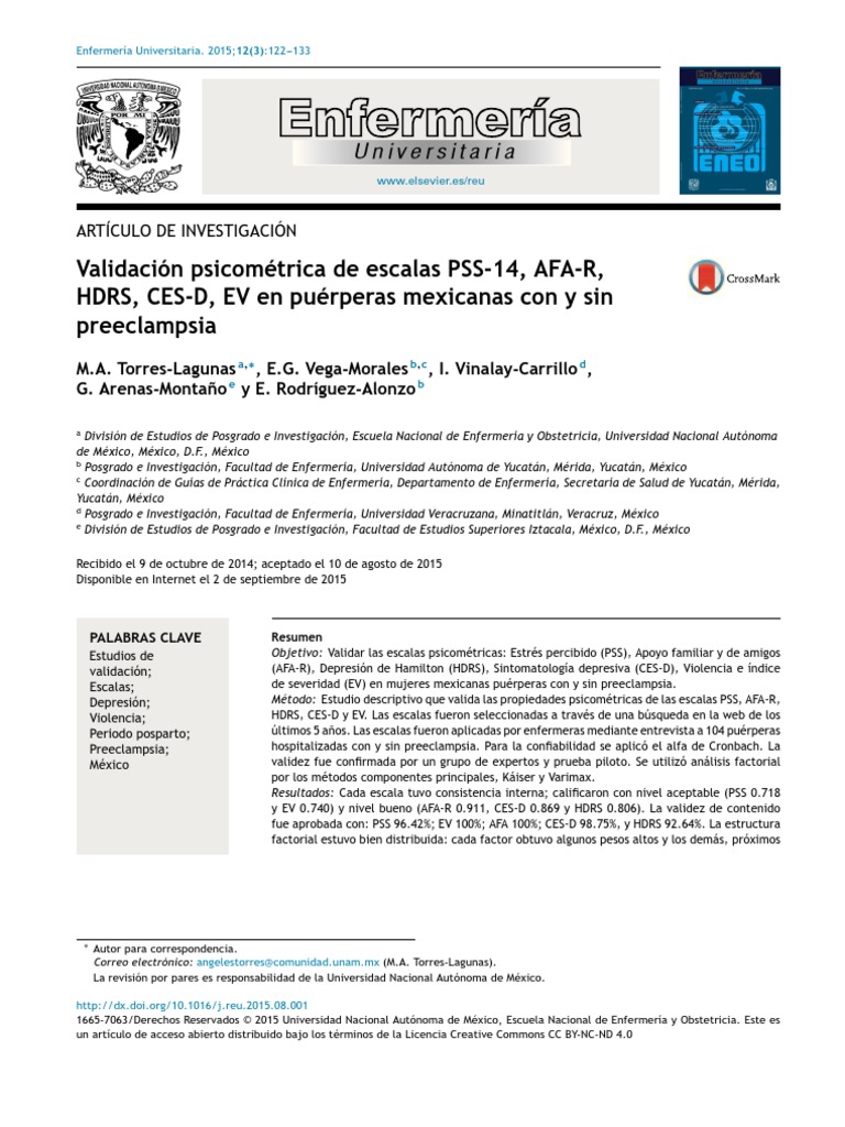 PSS 14 Puntuacion | PDF | Validez (Estadísticas) | Trastorno depresivo ...