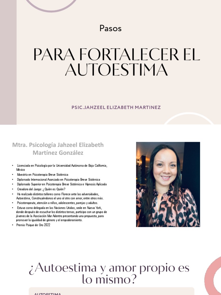 Pasos Para Desarrollar El Amor Propio Pdf Autoestima Amor