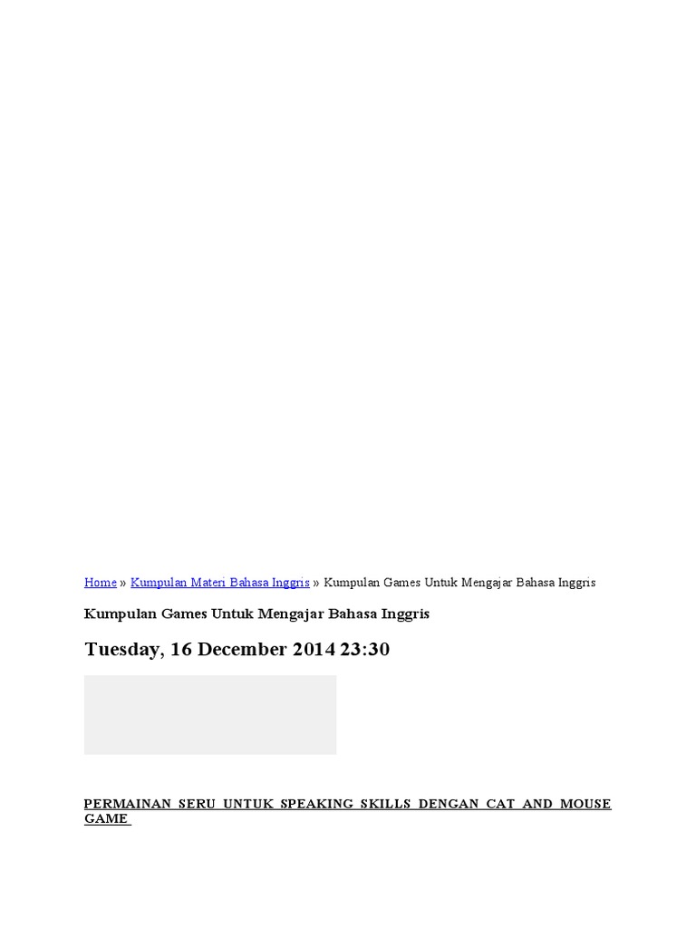 Game Bahasa Inggris Pdf
