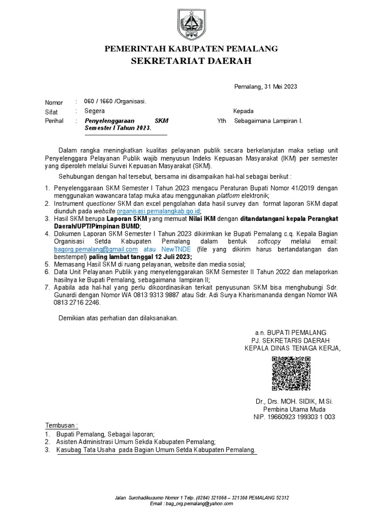 Penyelenggaraan SKM Smester 1 TH 2023 | PDF