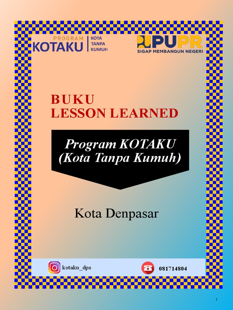 Buku Lesson Learned - Kota Denpasar | PDF | Karier & Perkembangan | Seni