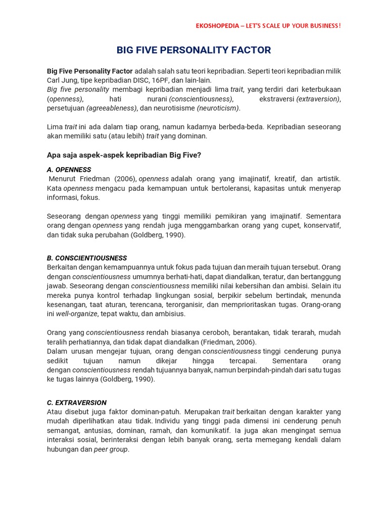 About Big Five | PDF