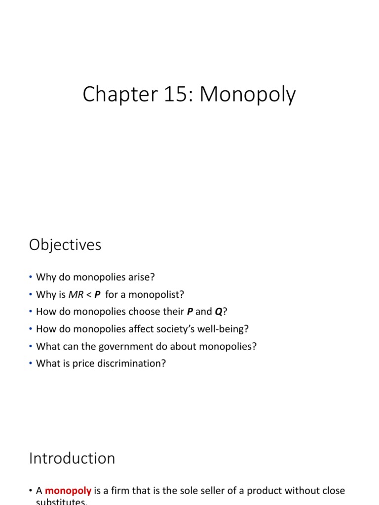 Chapter 15-Monopoly-P | Download Free PDF | Monopoly | Price Discrimination