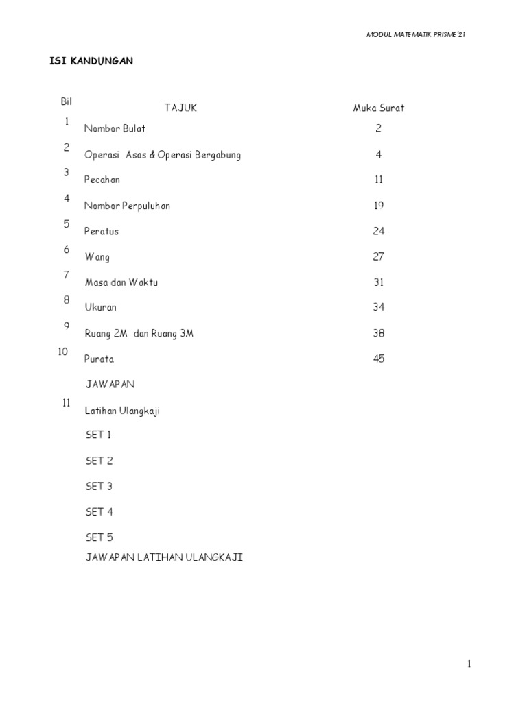 Modul-Matematik Y6 | PDF