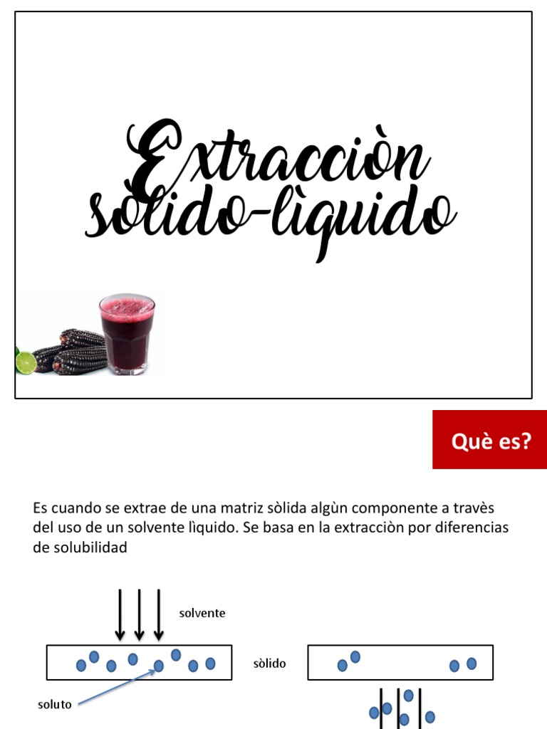 Proceso de Extracción Sólido-Líquido | PDF | Concentración | Solubilidad