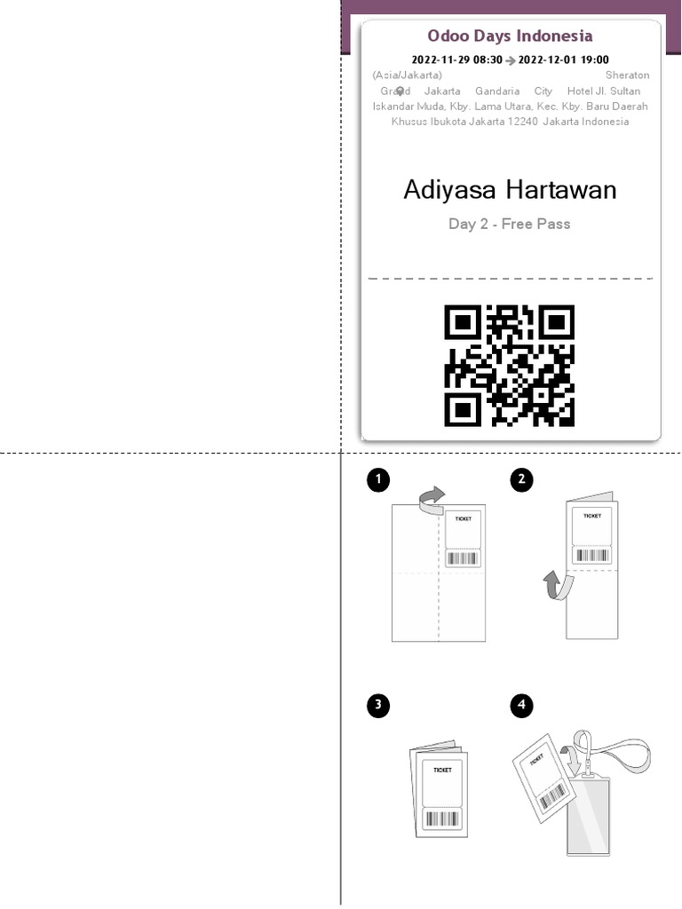 Foldable Badge - Odoo Days Indonesia | PDF