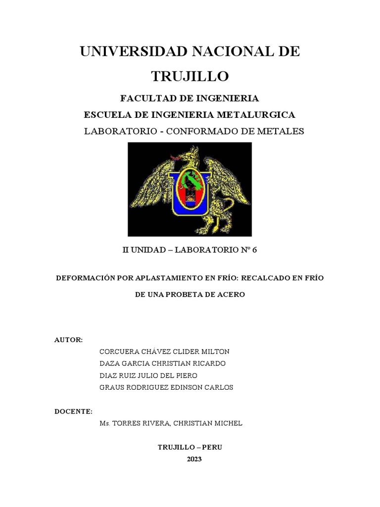 Recalcado en Frío de Acero: Análisis y Resultados | PDF | Acero ...