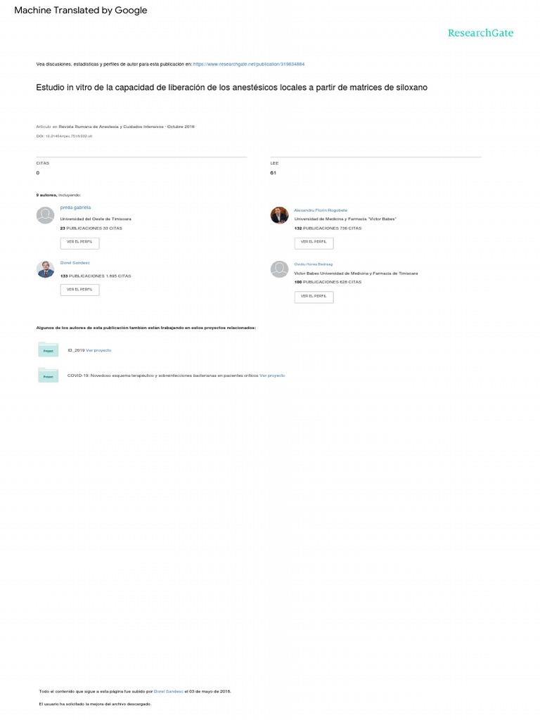 An in Vitro Study of The Release Capacity of The L-Traducido | PDF ...