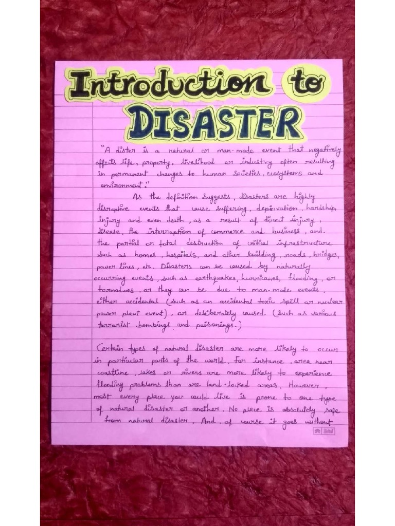 Disaster Management | PDF