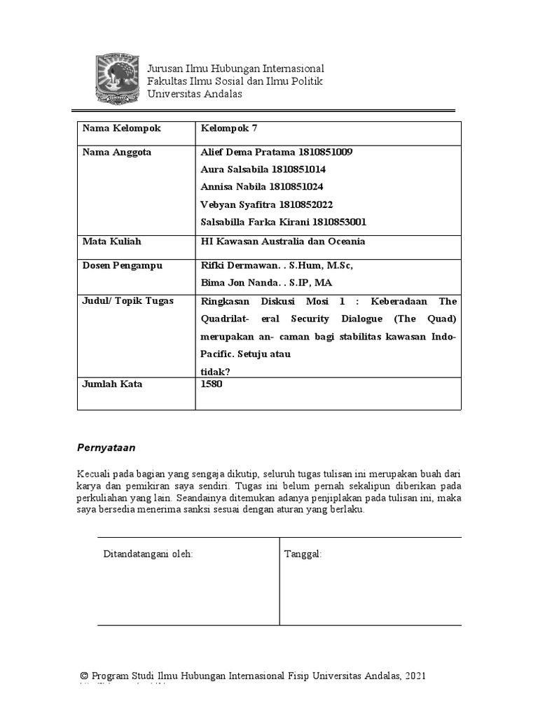 HIKAO Mosi 1 Kel 7 | PDF