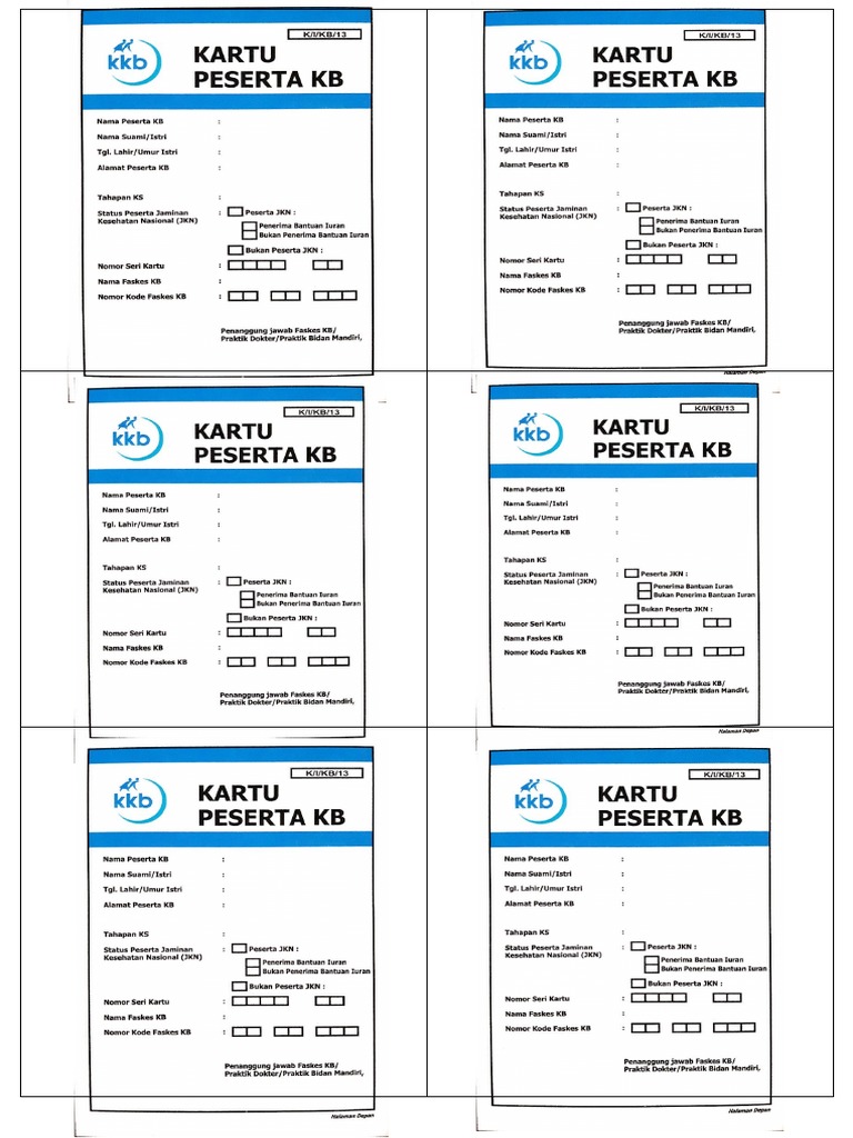 Kartu KB | PDF
