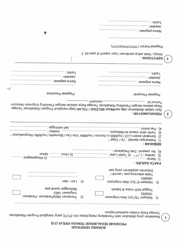 Borang Verifikasi RTK 2.0 | PDF