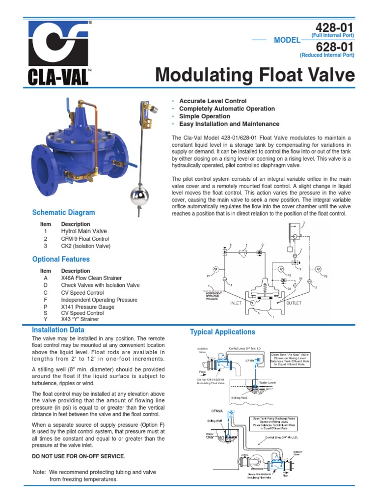 Modulating Float Valve: Model | PDF