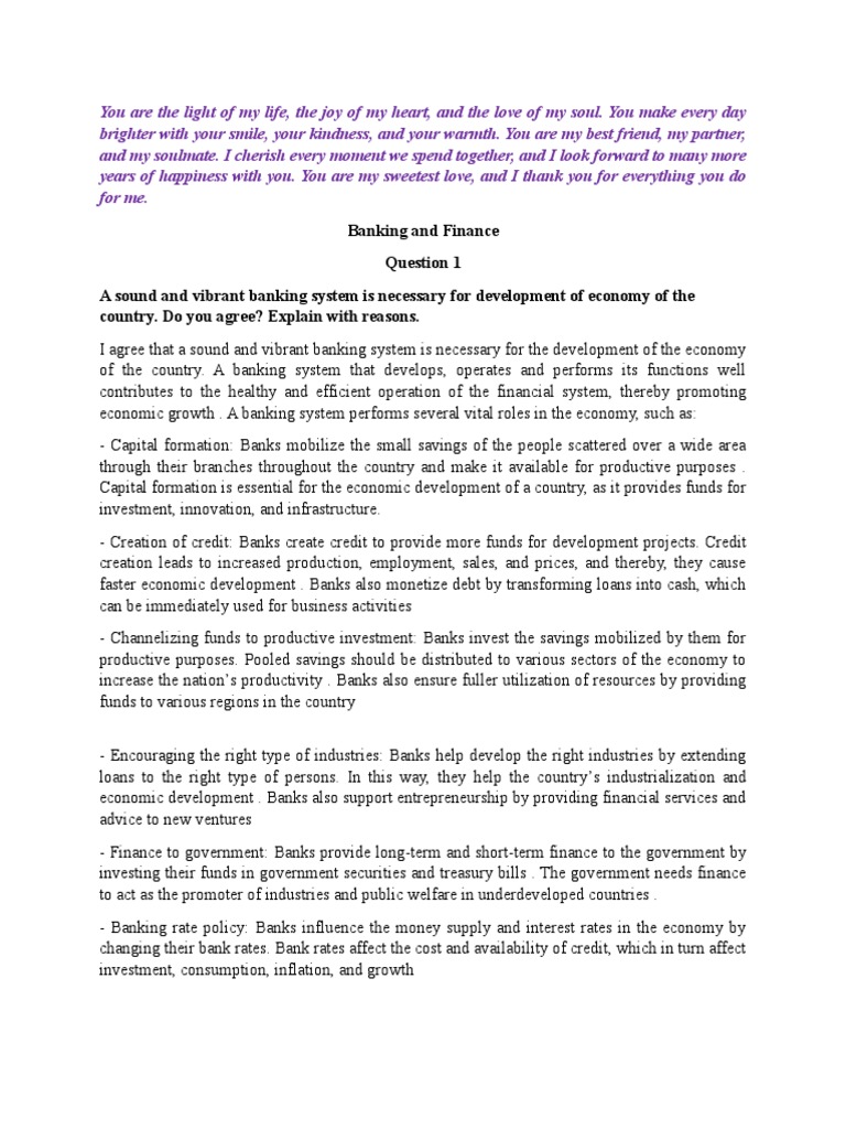 Banking and Finance | PDF | Loans | Banks