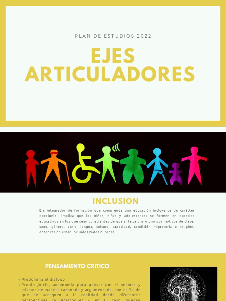 Ejes Articuladores 2022 | PDF | Pensamiento | Inclusión (Educación)