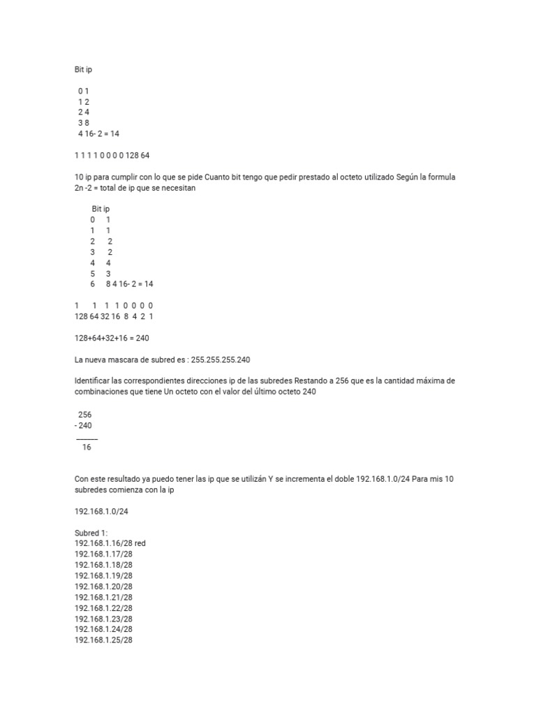 Bit Ip | PDF | Dirección IP | Protocolos Osi