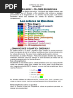 Colores en Quechua | PDF | Color | Rojo
