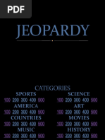 Engaging Jeopardy Questions for Class | PDF | The United States | Leisure
