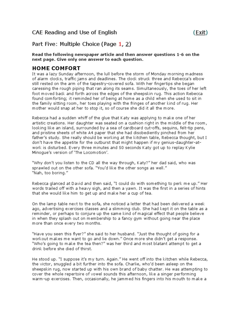 Cae Reading 2 | PDF | Body Language