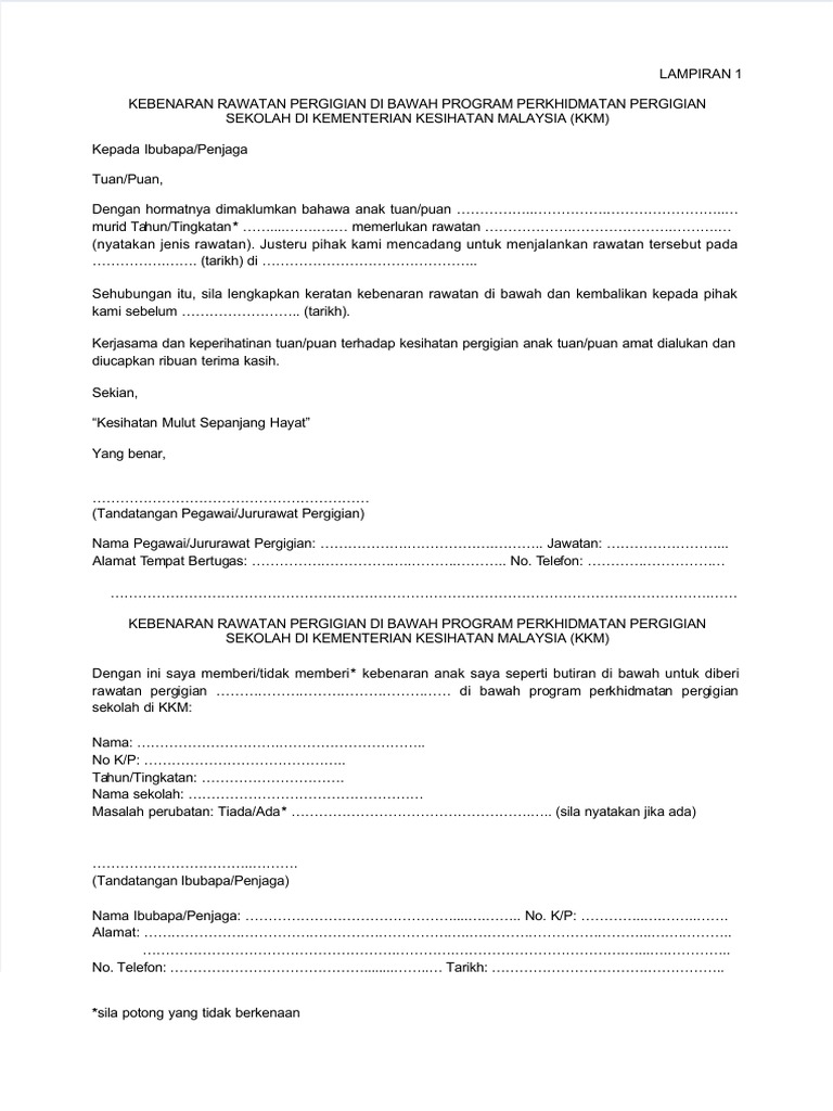 contoh dokumen.tips_borang-kebenaran-rawatan-pergigian | PDF