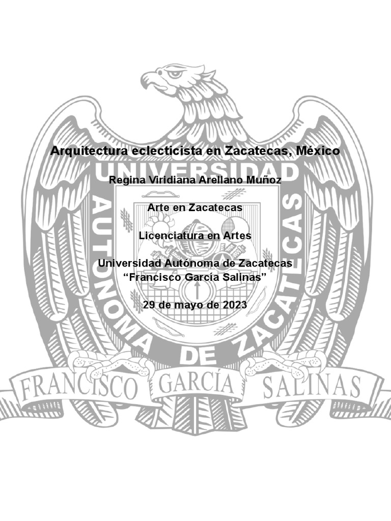 Eclecticismo arquitectónico en Zacatecas | PDF | México | Nueva españa