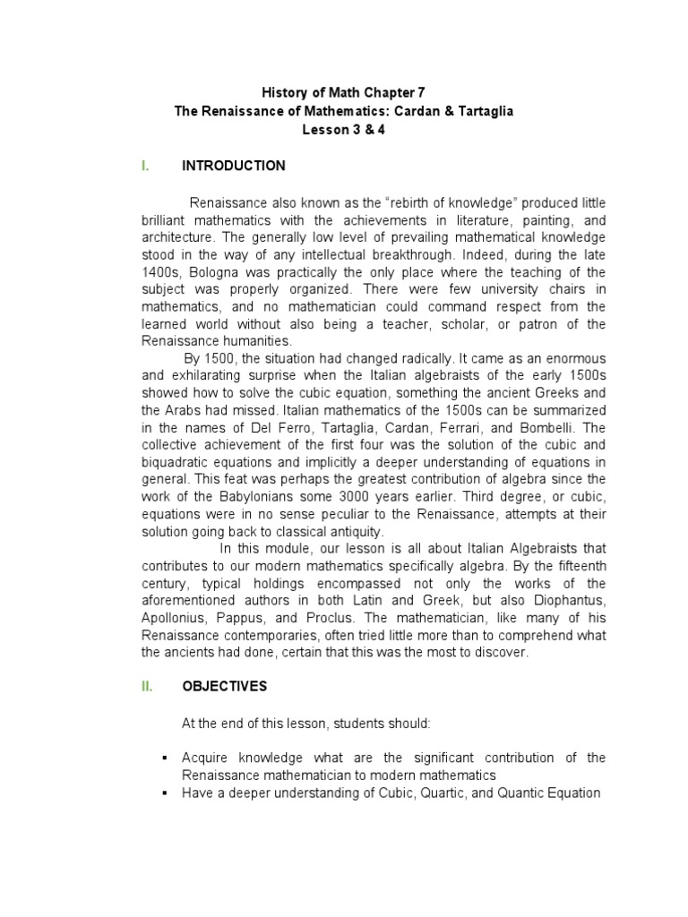 History of Math Chapter 7 | PDF | Teaching Methods & Materials