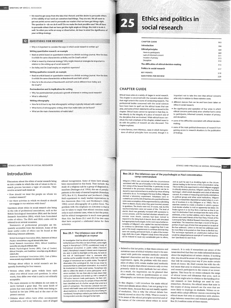 Week 10 - Bryman (2004) Ethics and Politics in Social Research | PDF