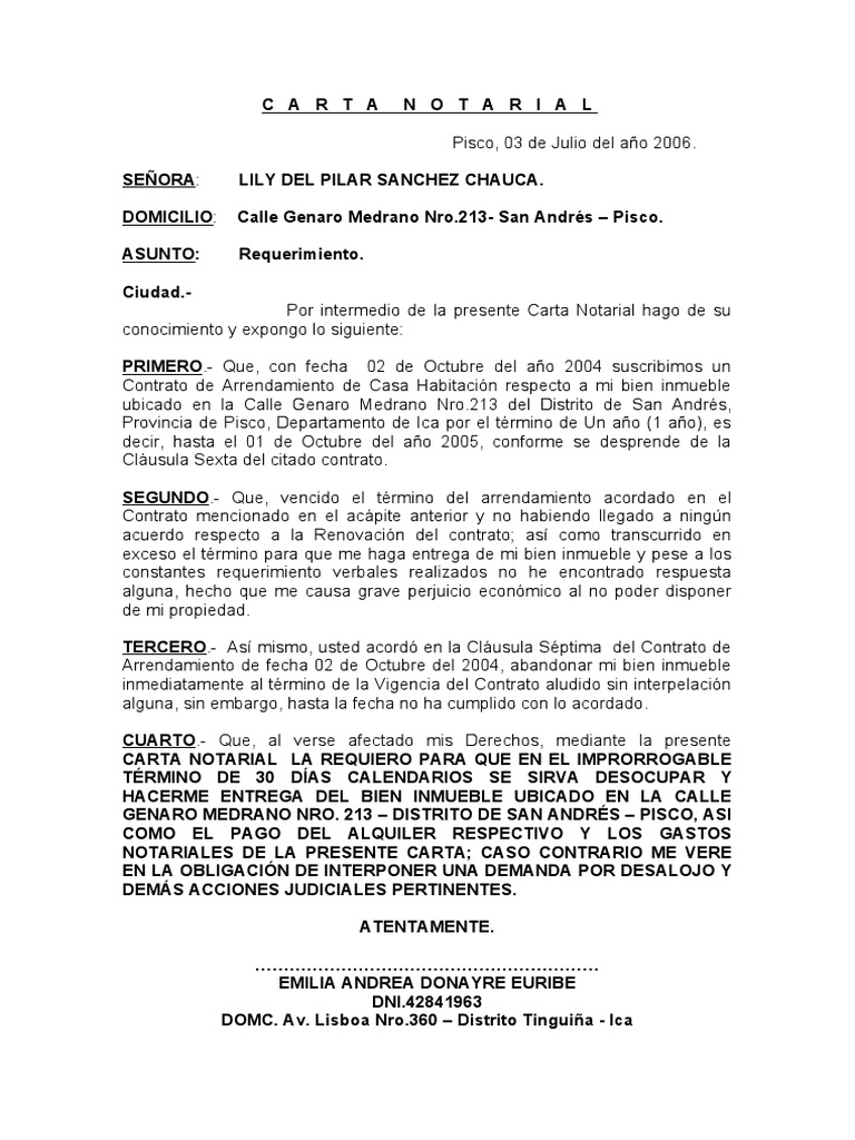C A R T A N O T A R I A L Don Victor PDF