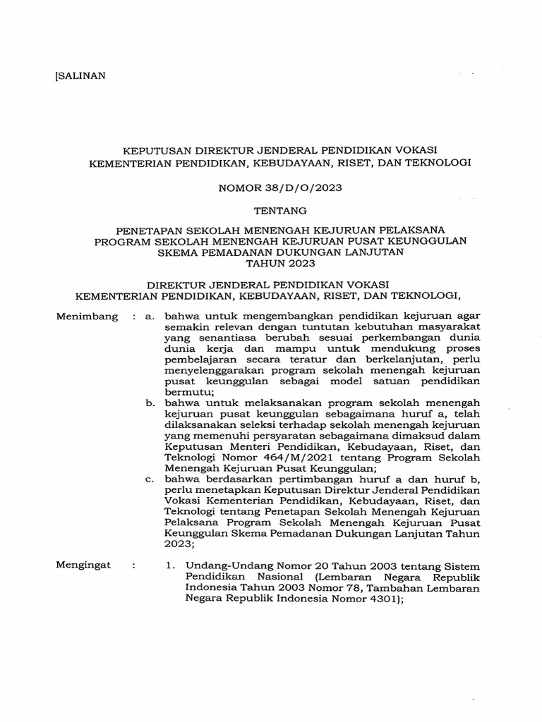 Salinan SK SMK PK Skema Pemadanan Dukungan Lanjutan | PDF Salinan SK SMK PK Skema Pemadanan Dukungan Lanjutan | PDF