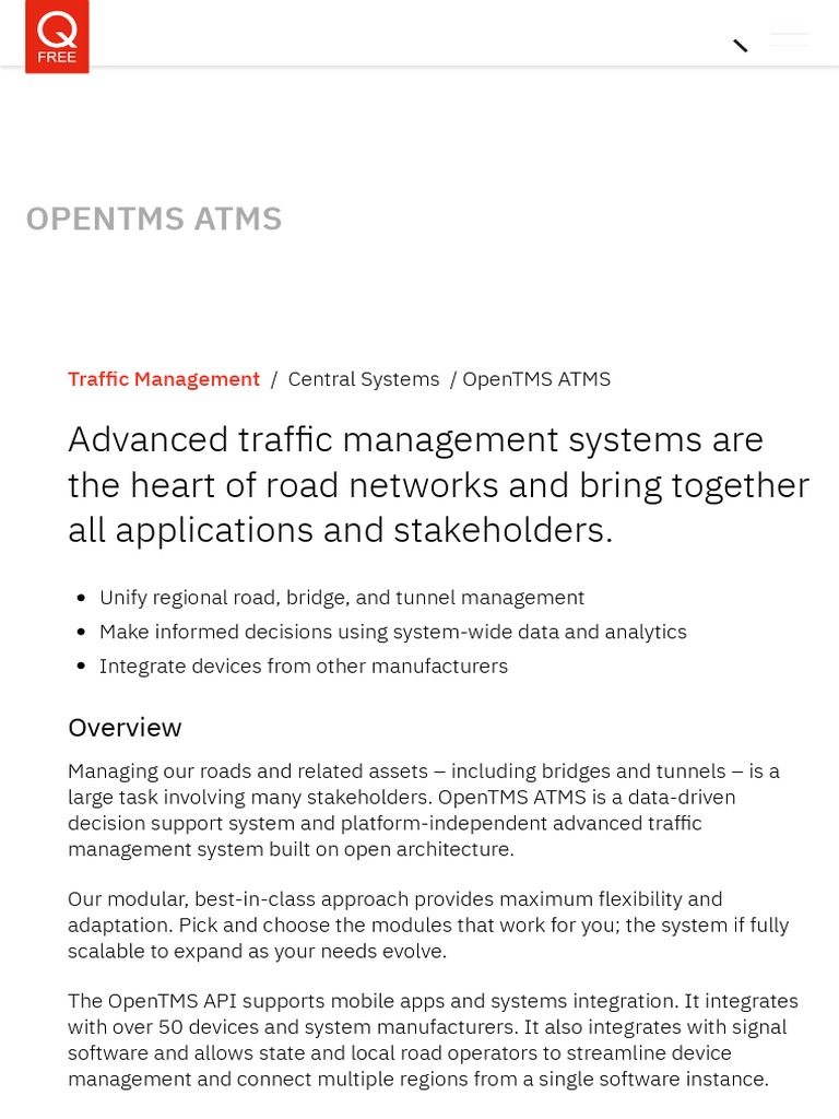 OpenTMS ATMS - Advanced Transportation Management System | PDF