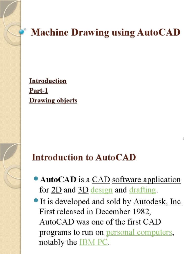 Machine Drawing Using AutoCAD | PDF