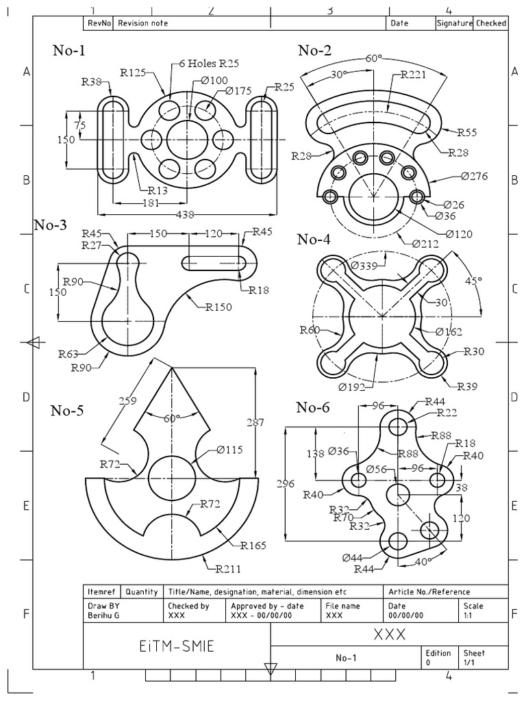 Machin Drawing With CAD | PDF