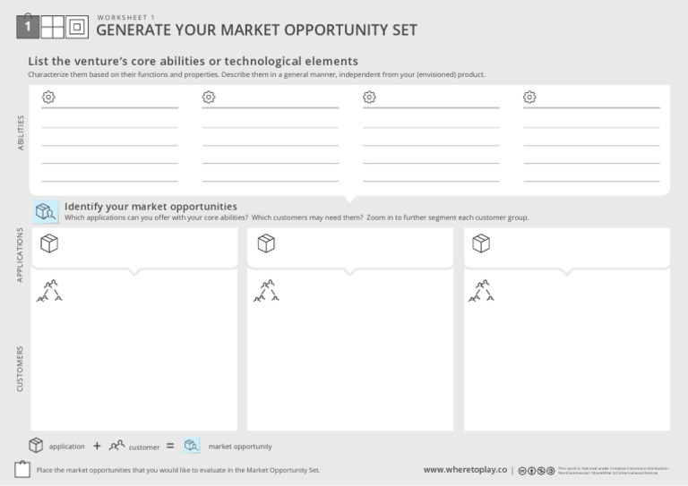 Worksheet 1 - Generate Your Market Opportunity Set | PDF