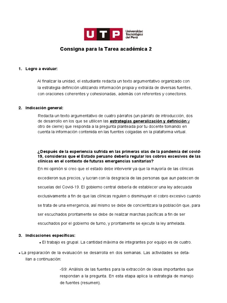 Consigna para La Tarea Académica Ta2 Marili y Marce | PDF