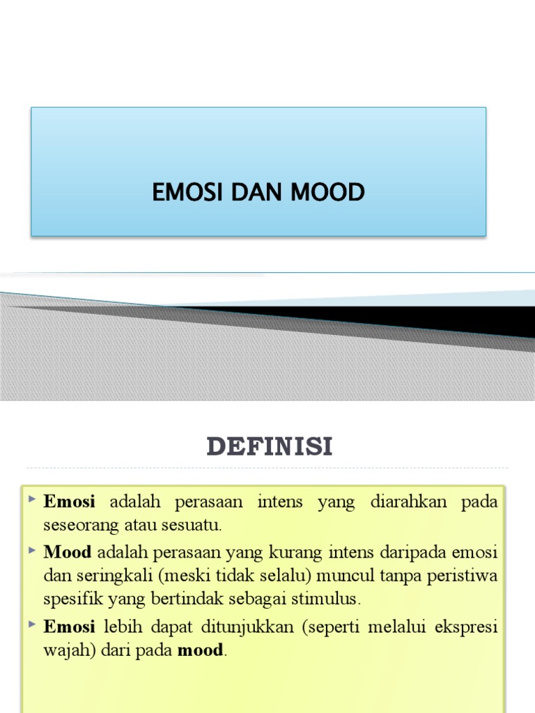 Emosi Dan Mood | PDF | Pengembangan Diri