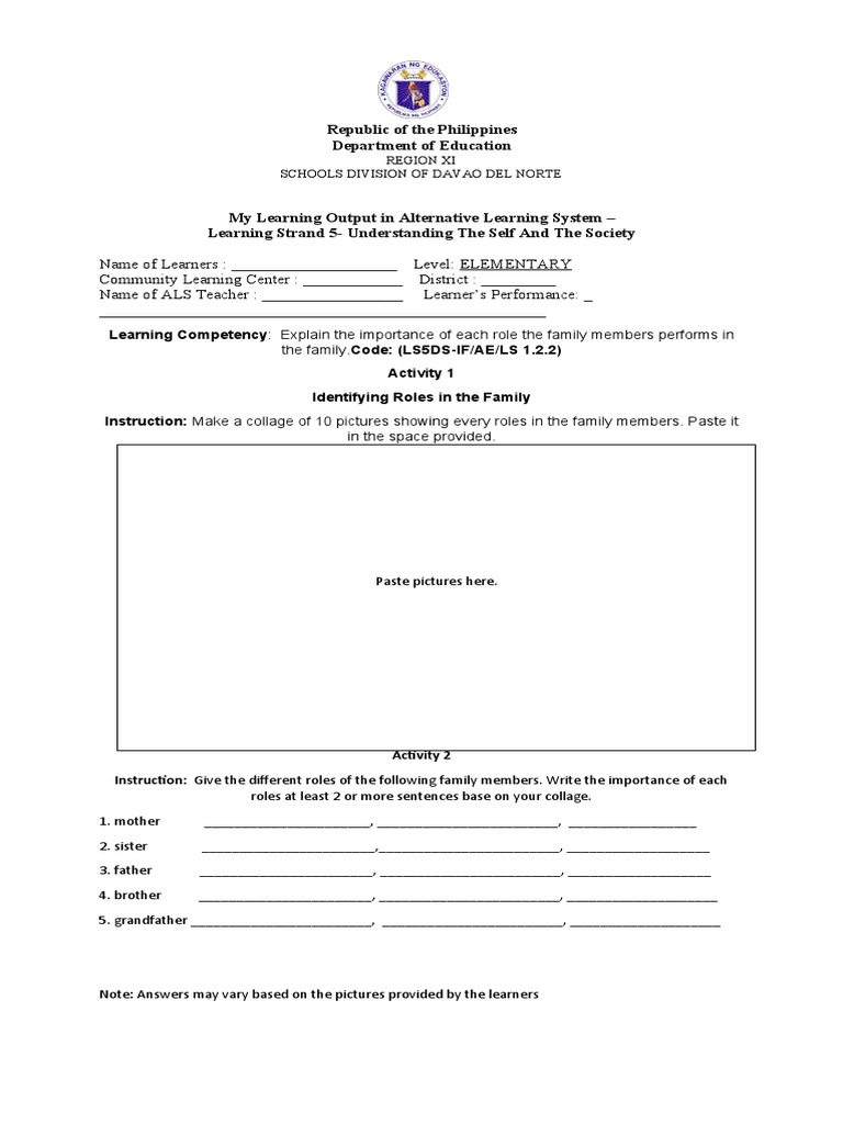 1.My-Learners - Output in ALS-LS 5 | PDF