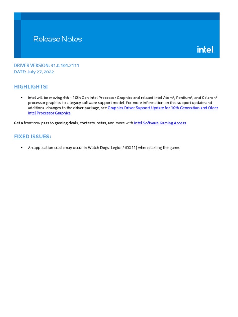 ReleaseNotes 101.2111 | PDF