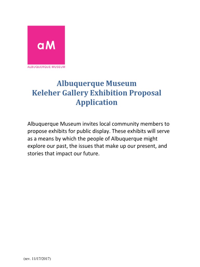Exhibit Proposal Application Form 2018 | PDF | Museum | Curator